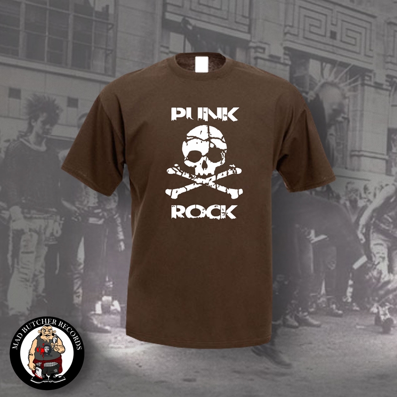 PUNK ROCK SKULL T-SHIRT M / BRAUN-MBTS305-2